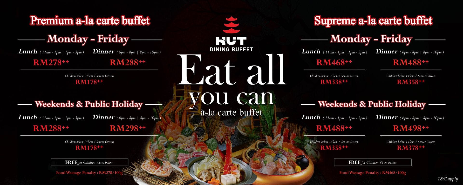 Hut Dining Buffet | Book Now! - inline online bookings
