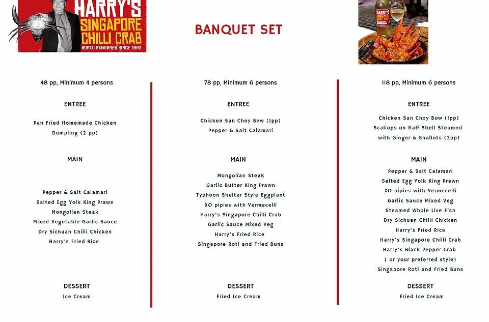 Harry's Singapore Chilli Crab | Book Now! - inline online bookings