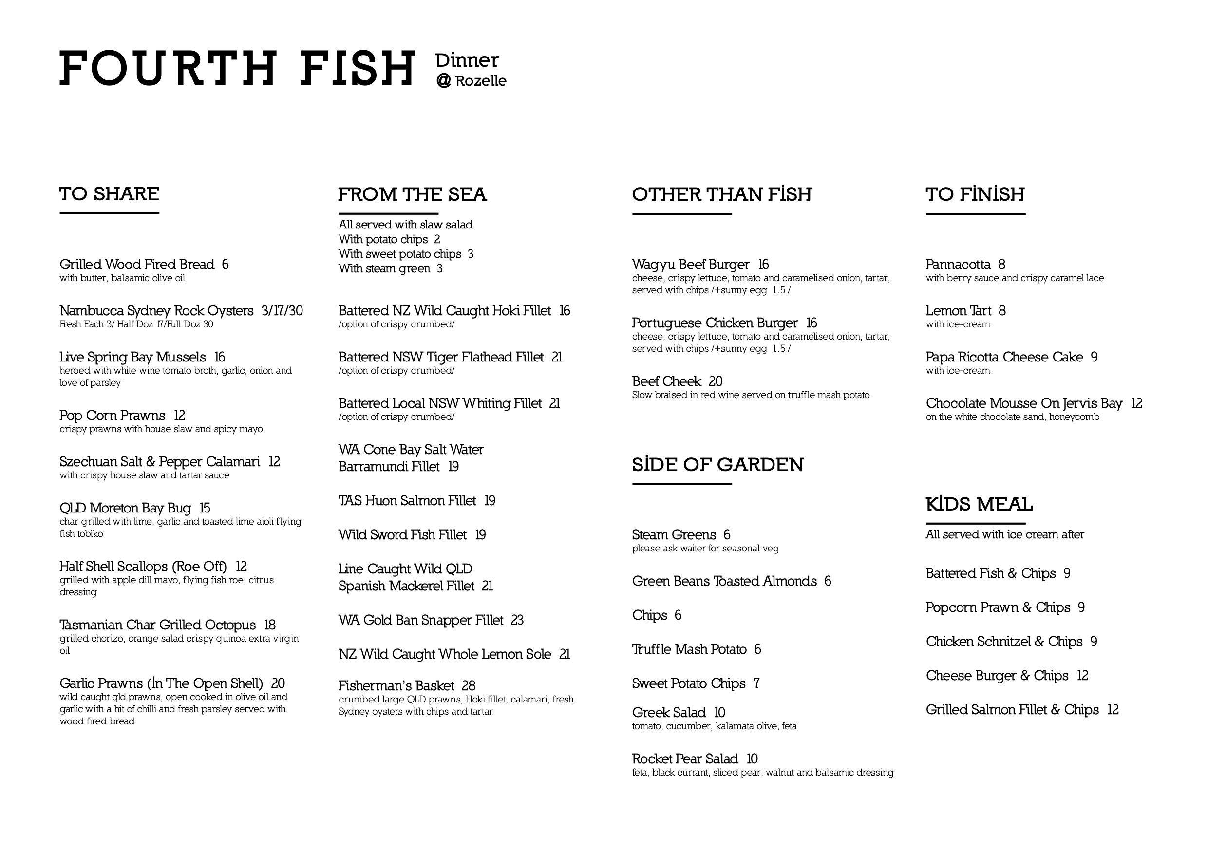 Fourth Fish Rozelle | Book Now! - inline online bookings