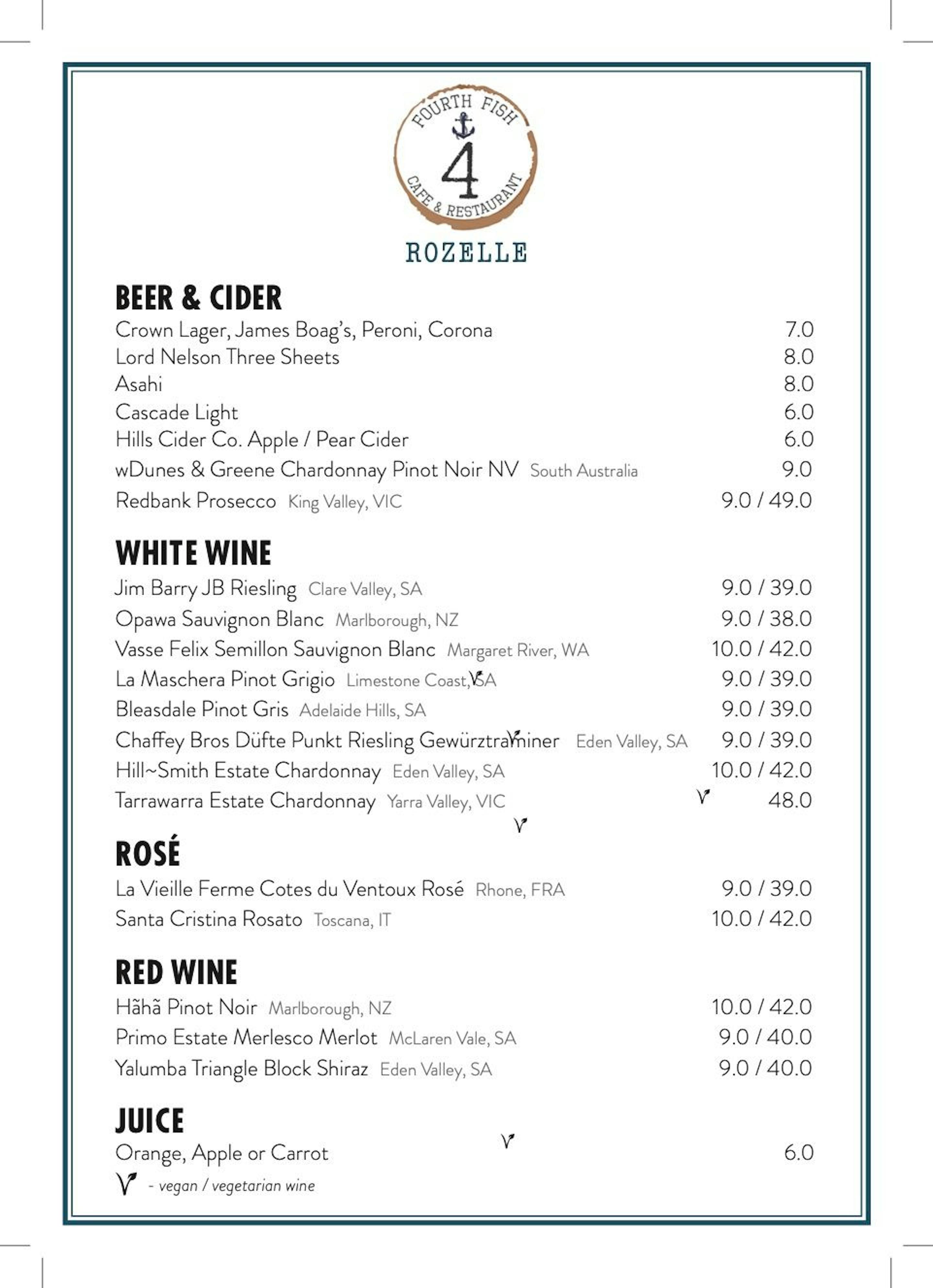 Fourth Fish Rozelle | Book Now! - inline online bookings