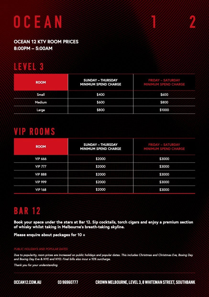 Ocean 12 Karaoke | Book Now! - inline online bookings