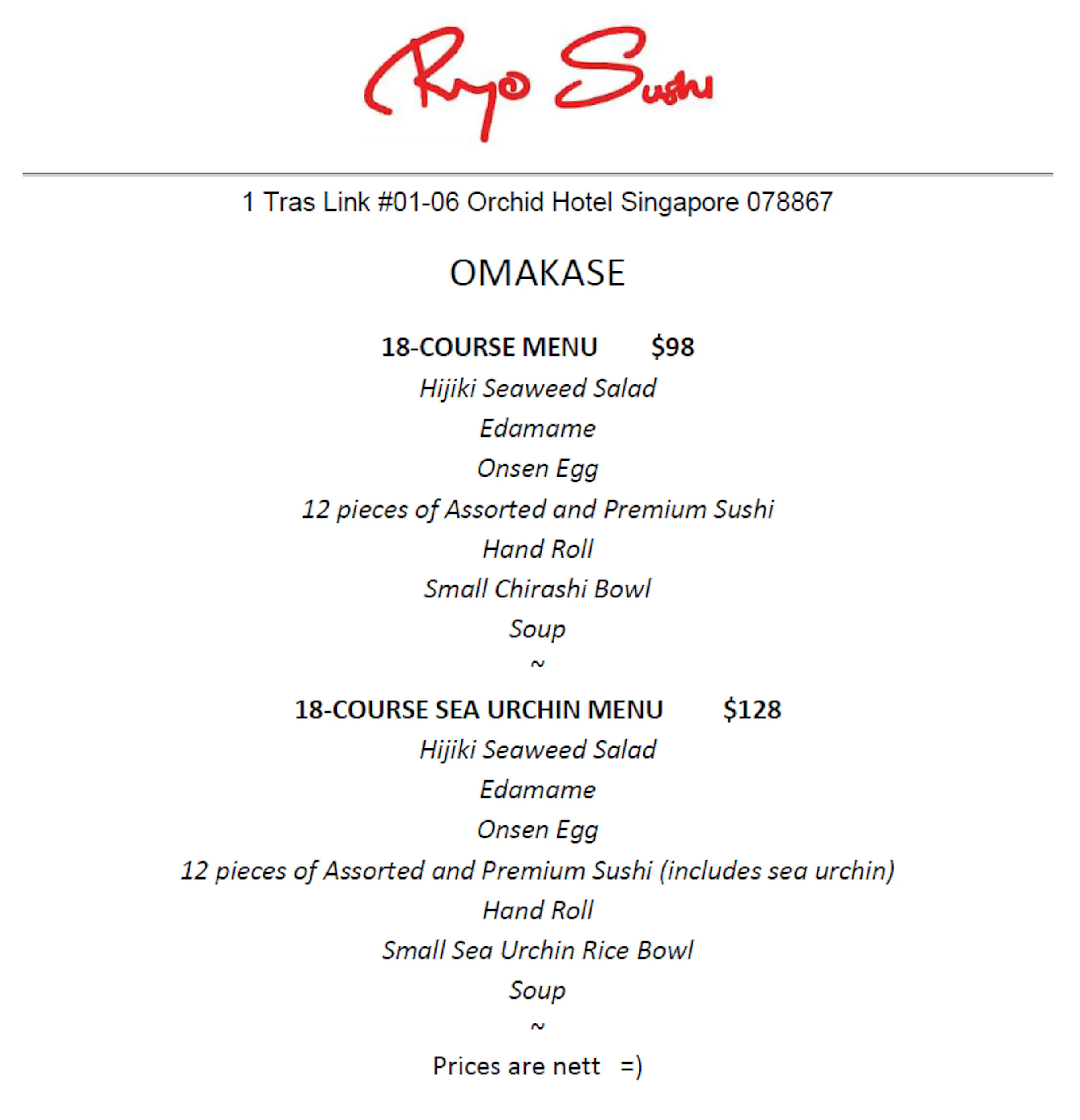 Ryo Sushi | Book Now! - inline online bookings