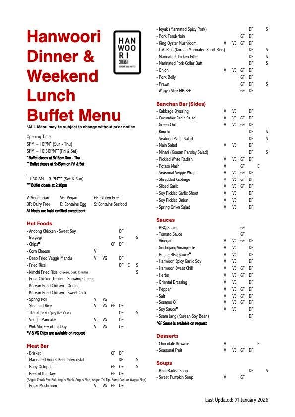 Hanwoori Restaurant | Book Now! - inline online bookings
