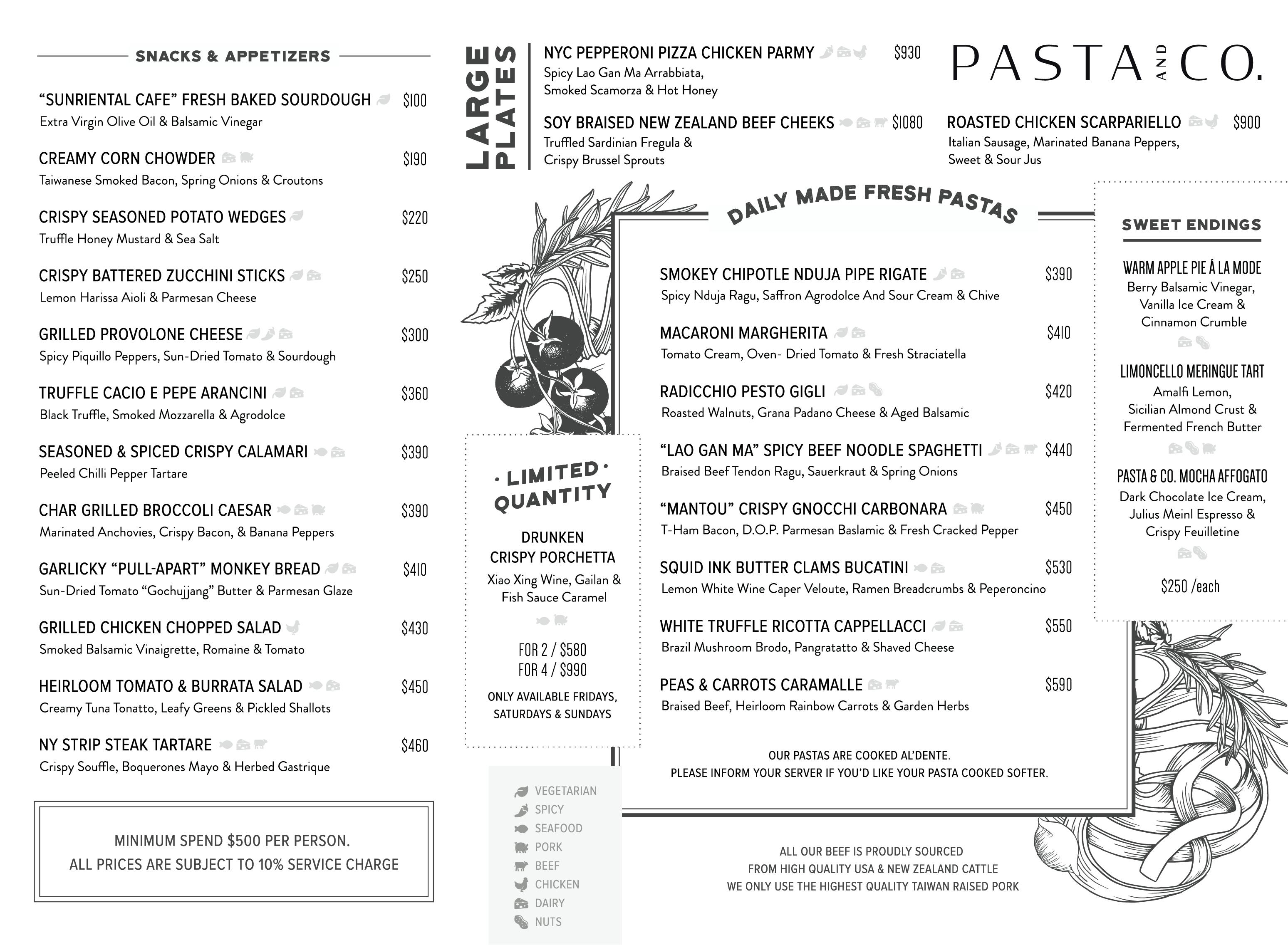 PASTA & CO. | Book Now! - inline online bookings