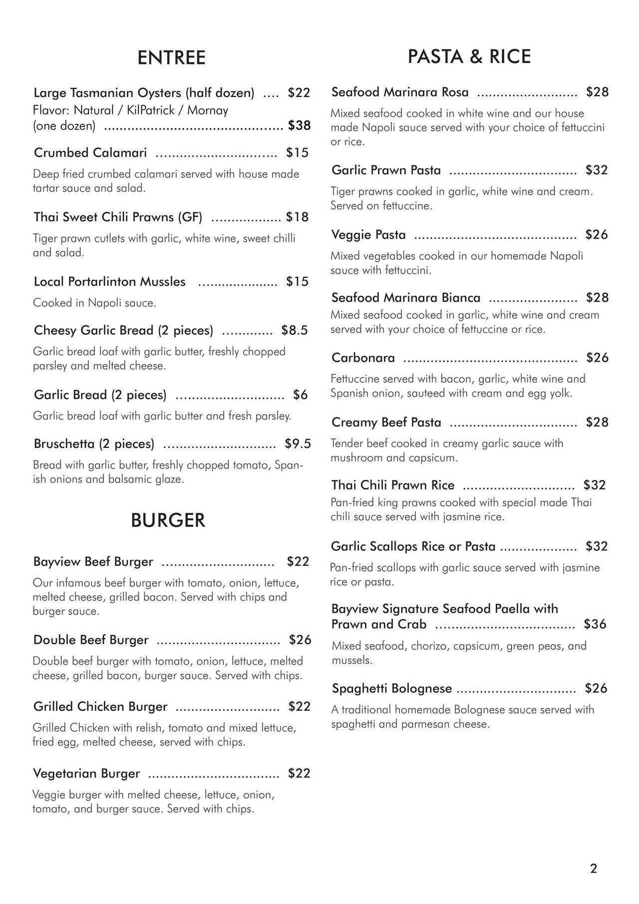 BAY VIEW BAR & GRILL Portarlington | Book Now! - inline online bookings