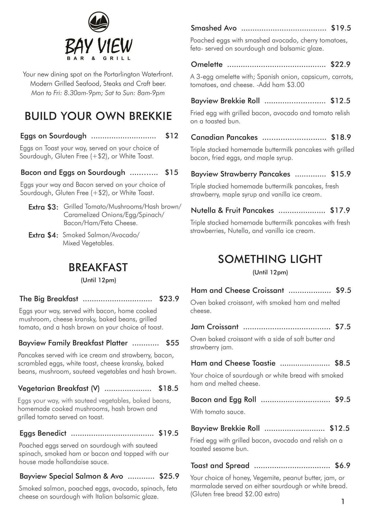 BAY VIEW BAR & GRILL Portarlington | Book Now! - inline online bookings