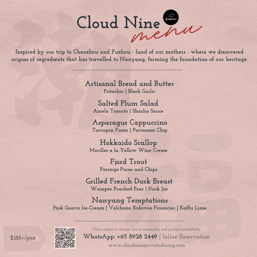 Cloud Nine Private Dining | Book Now! - inline online bookings