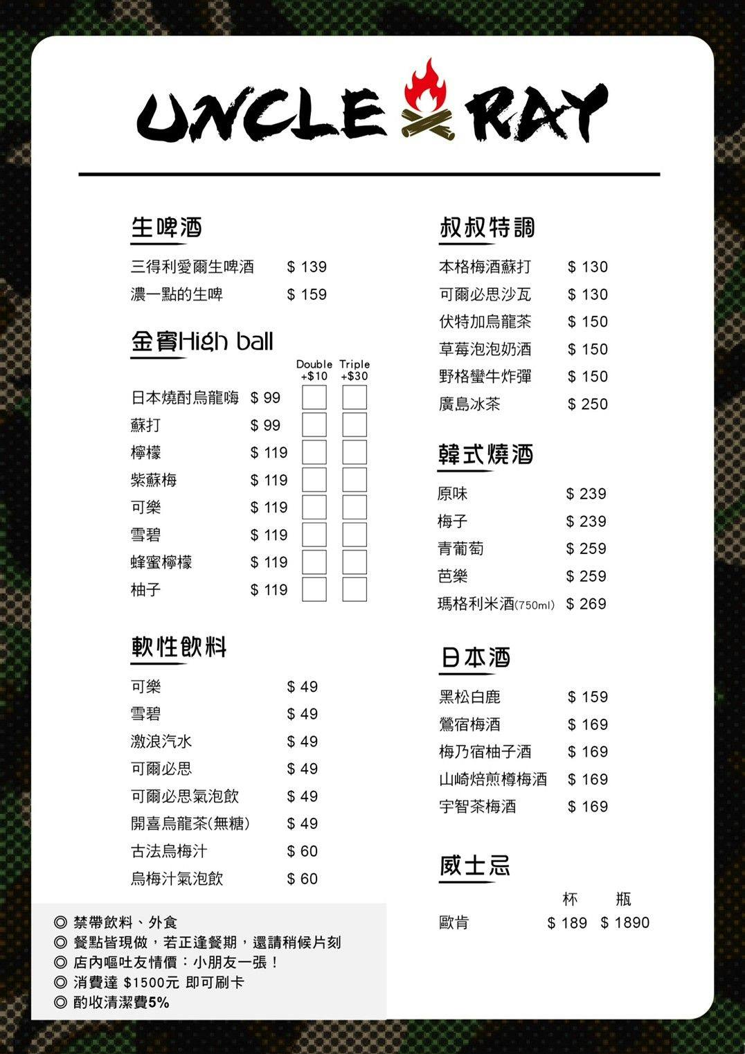 UNCLE RAY 串燒·牛飲·咖喱 | 立即訂位！inline 線上訂位預約