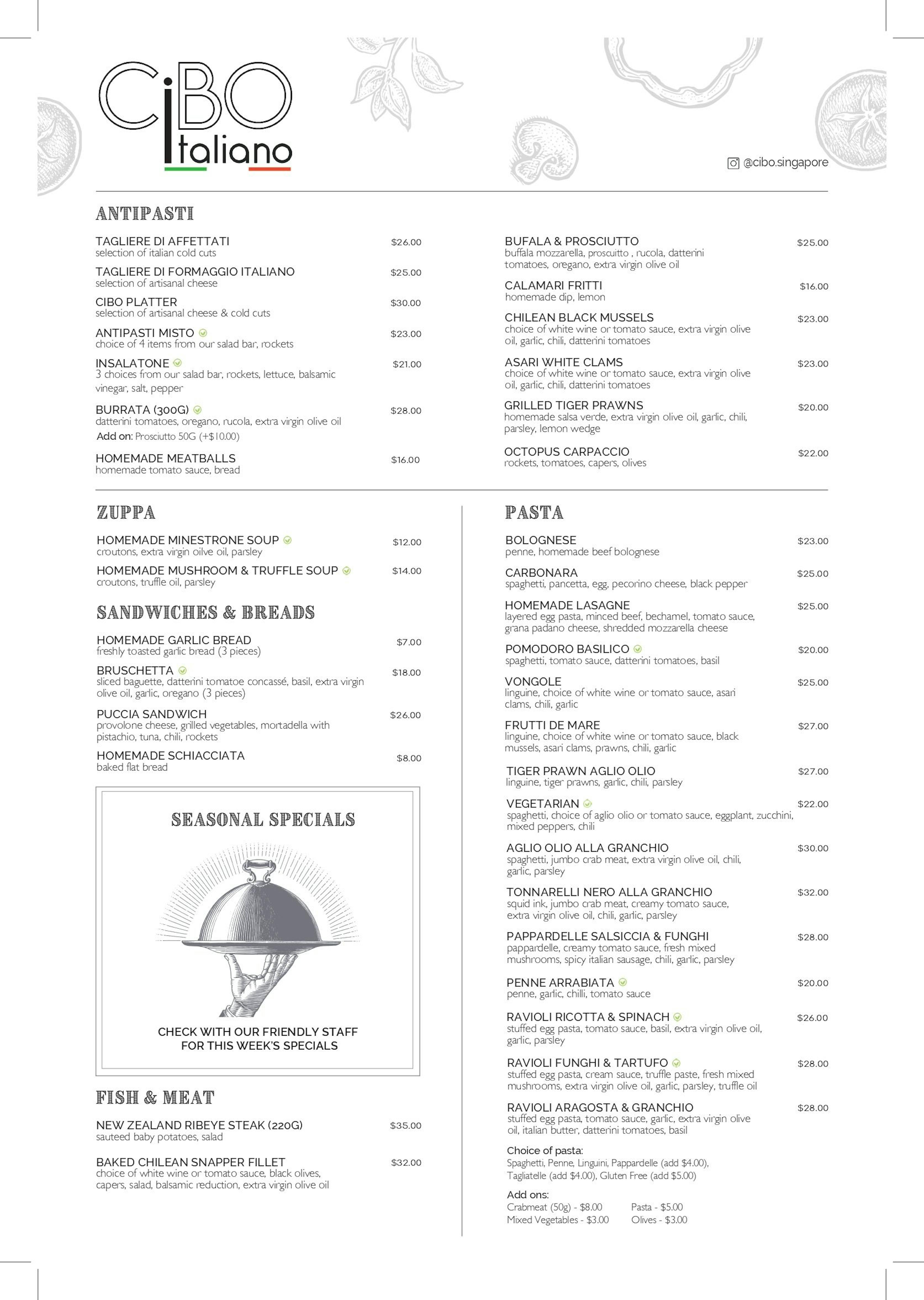 Cibo Italiano | Book Now! - inline online bookings