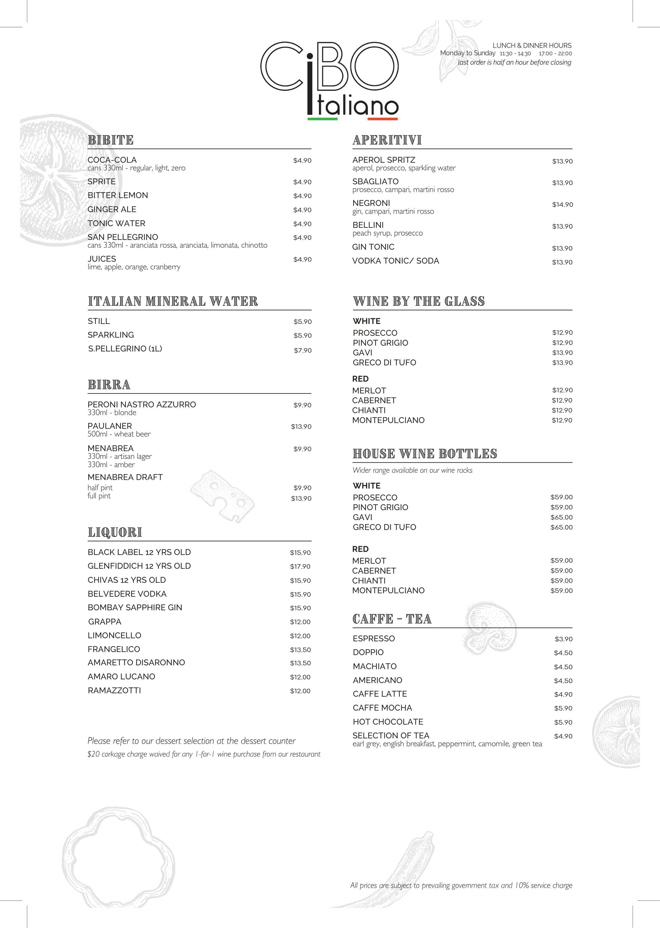 Cibo Italiano | Book Now! - inline online bookings