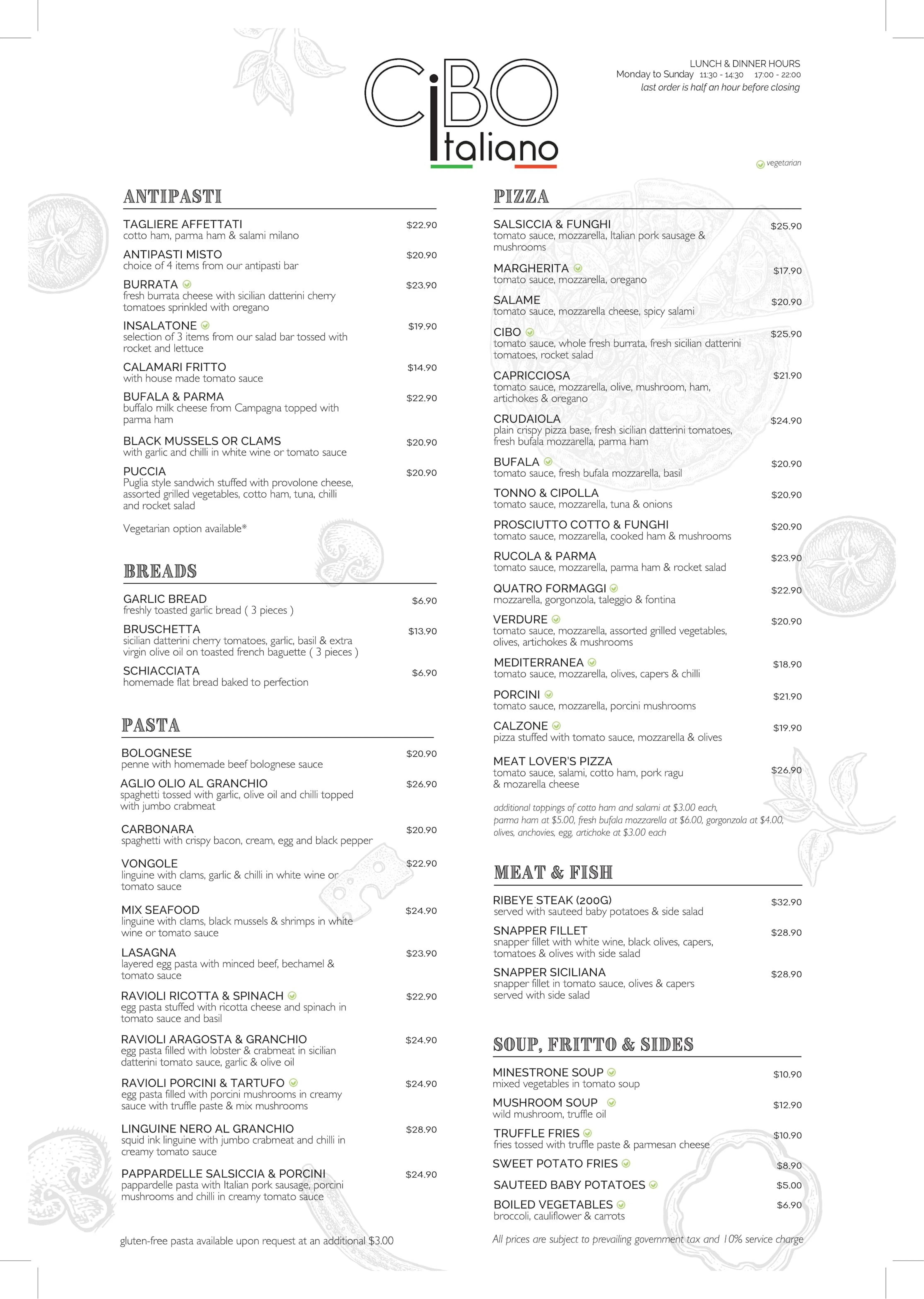 Cibo Italiano | Book Now! - inline online bookings
