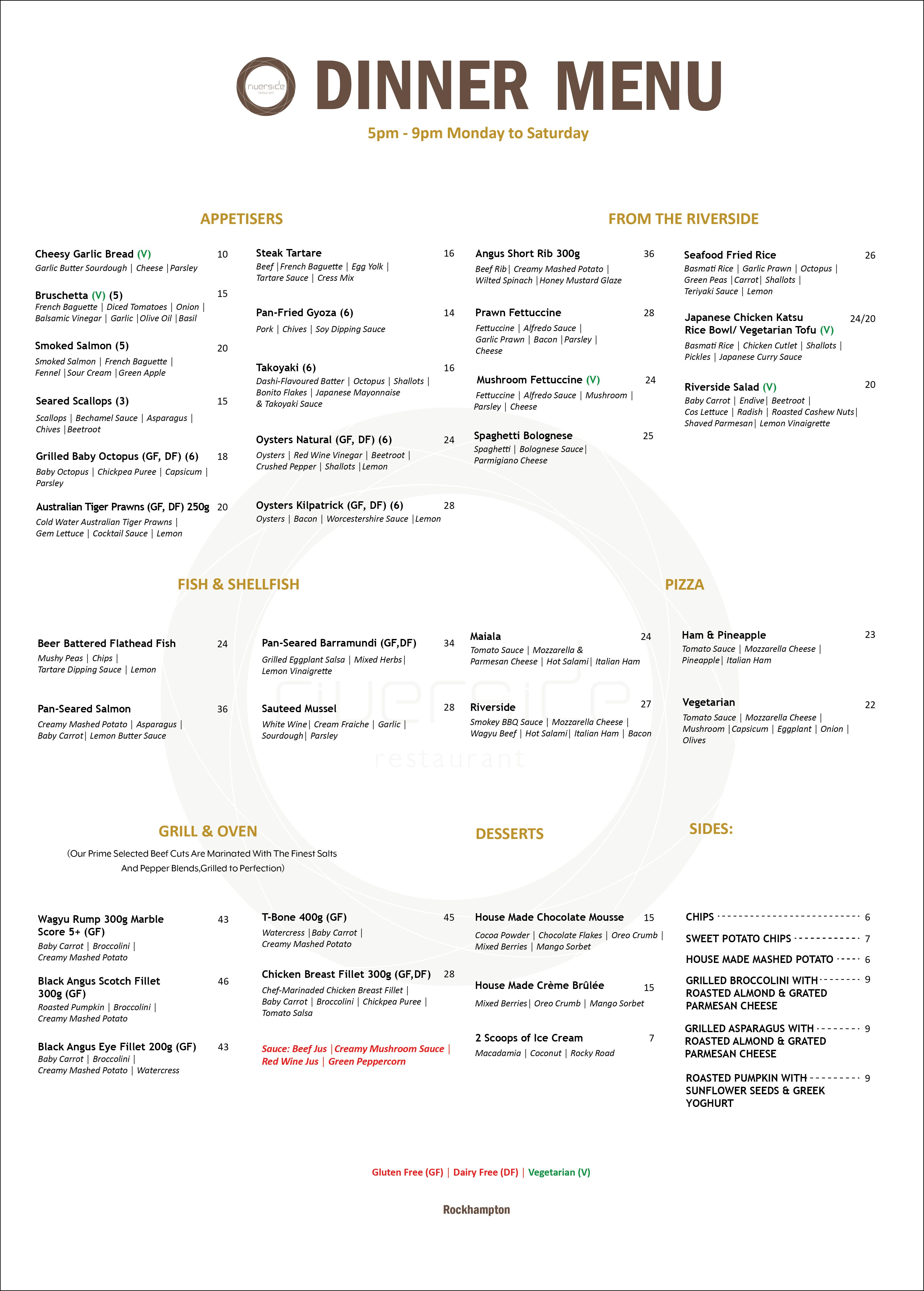 Riverside Restaurant Rockhampton | Book Now! - inline online bookings