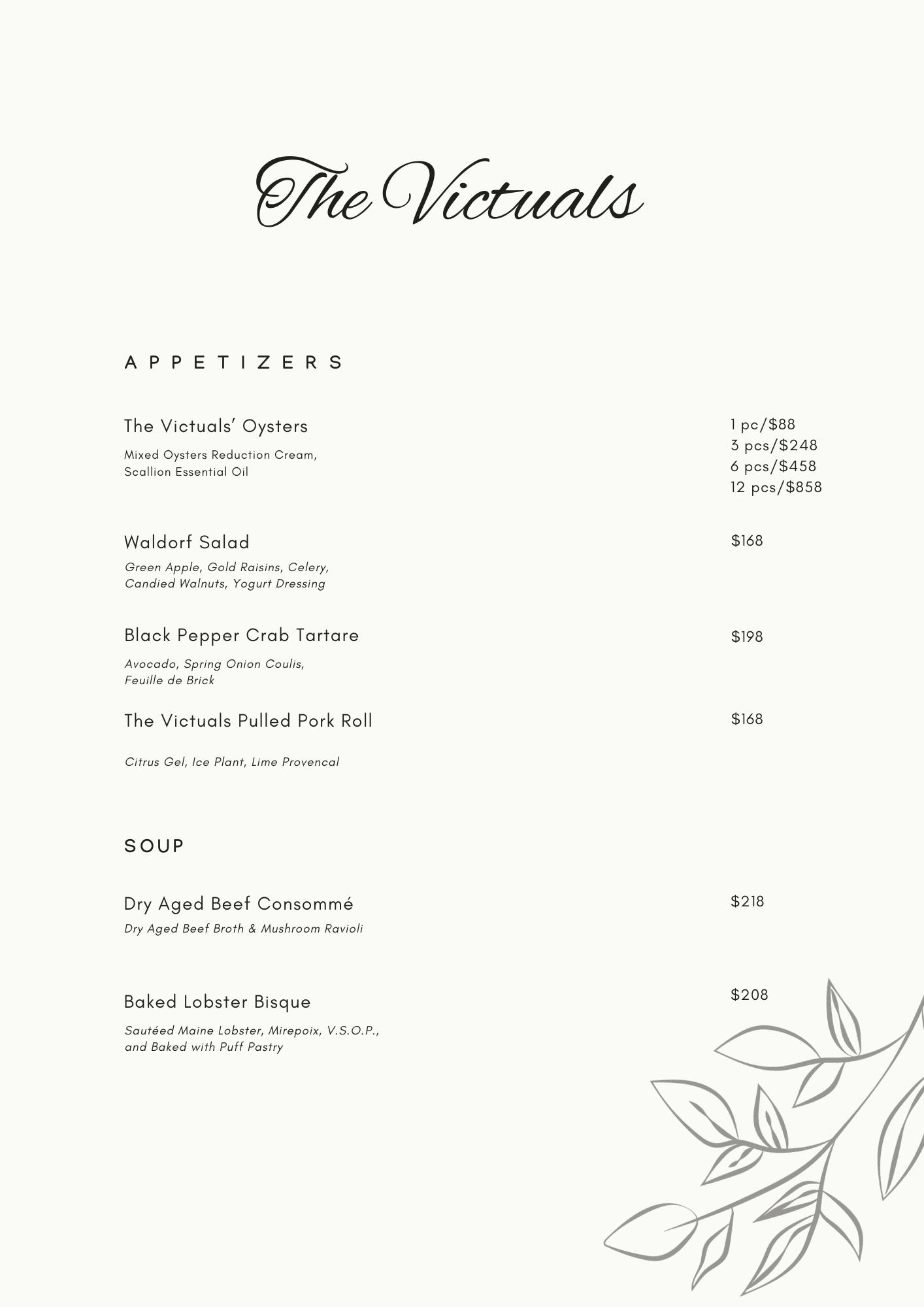 The Victuals | Book Now! - inline online bookings