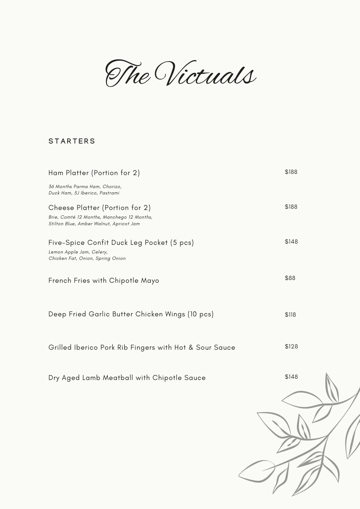 The Victuals | Book Now! - inline online bookings