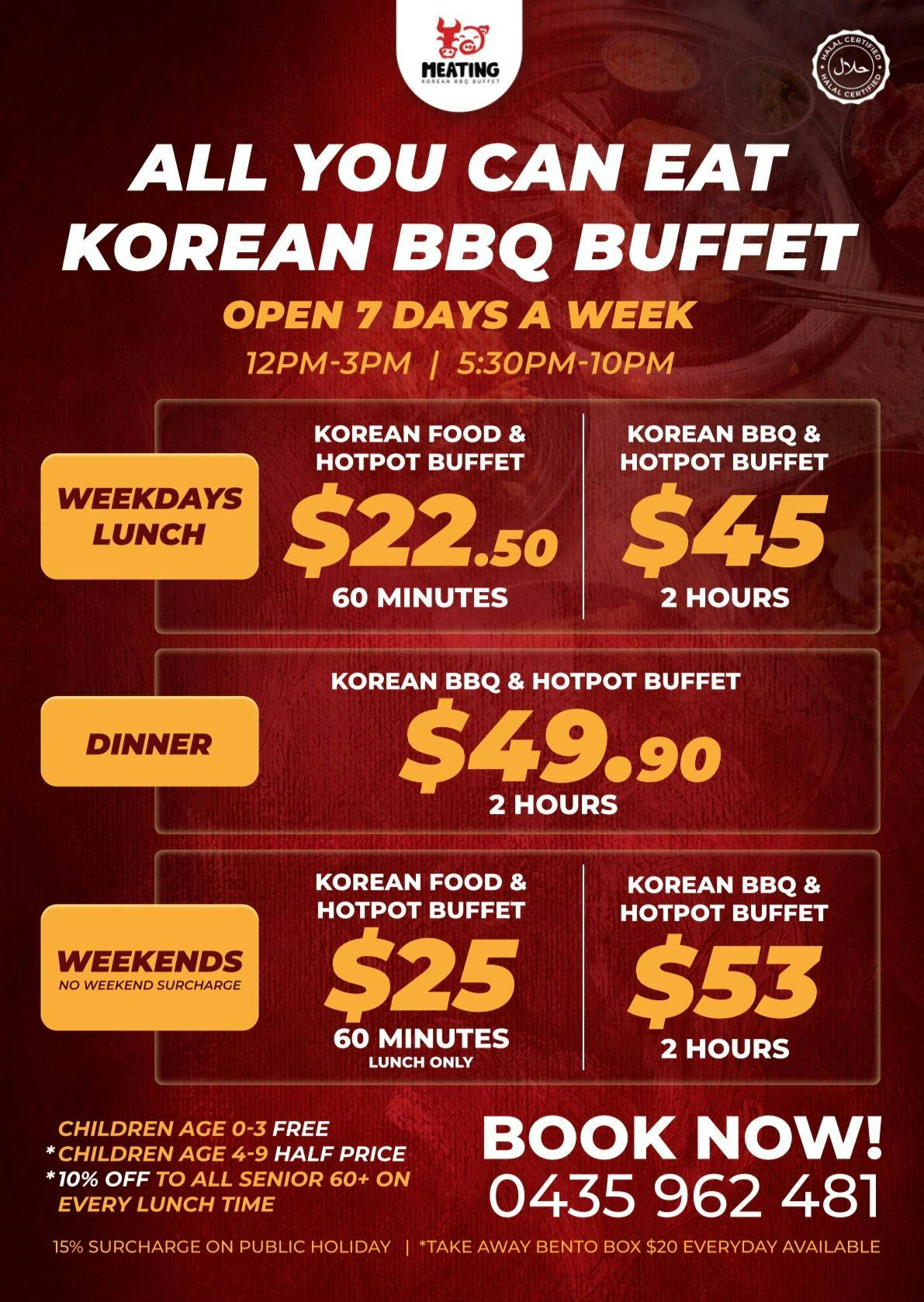 Meating Korean BBQ Buffet Nunawading | Book Now! - inline online bookings