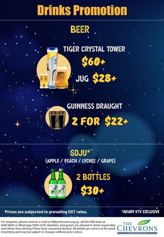 THE CHEVRONS Aviary KTV | Book Now! - inline online bookings