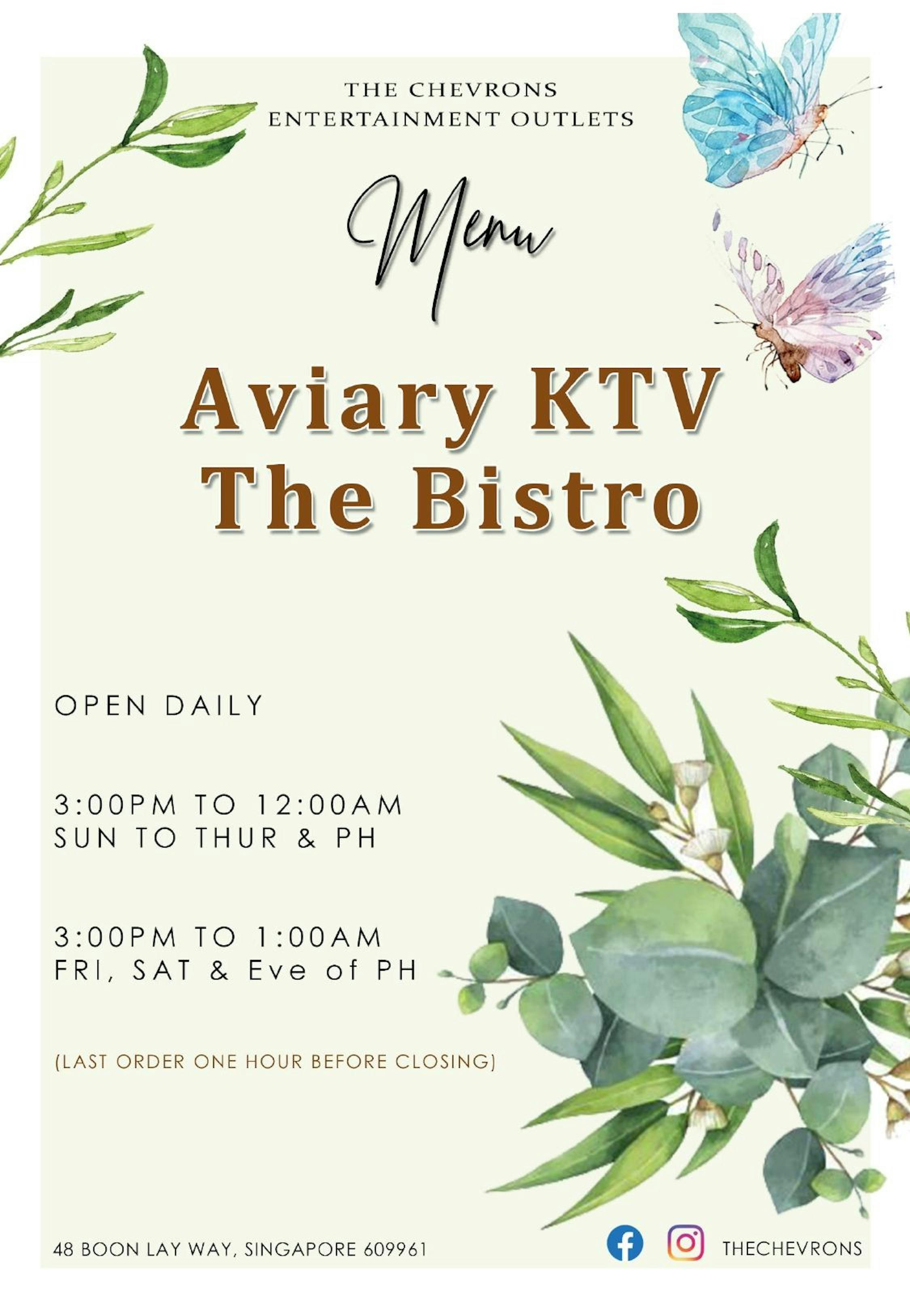 THE CHEVRONS Aviary KTV | Book Now! - inline online bookings