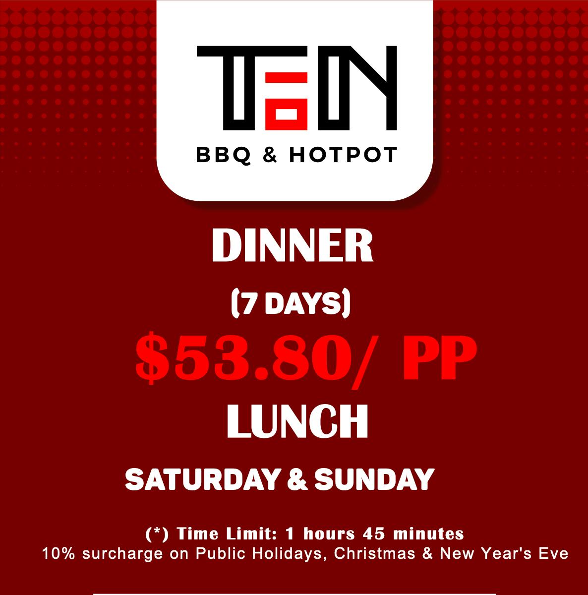 Ten BBQ & Hotpot Southbank | Book Now! - inline online bookings