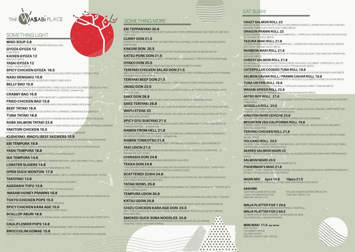 The Wasabi Place | Book Now! - inline online bookings