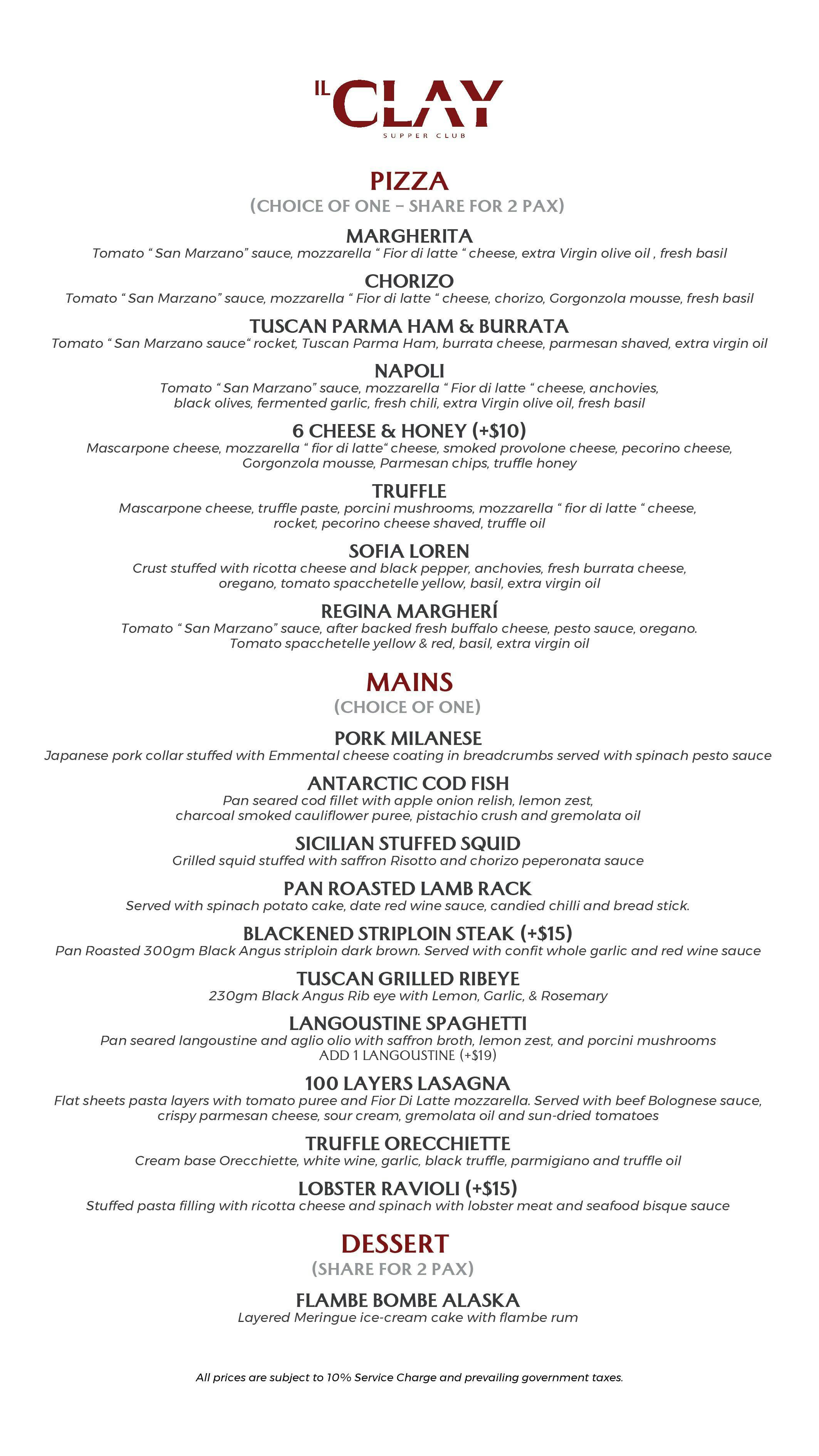 IL CLAY SUPPER CLUB | Book Now! - inline online bookings