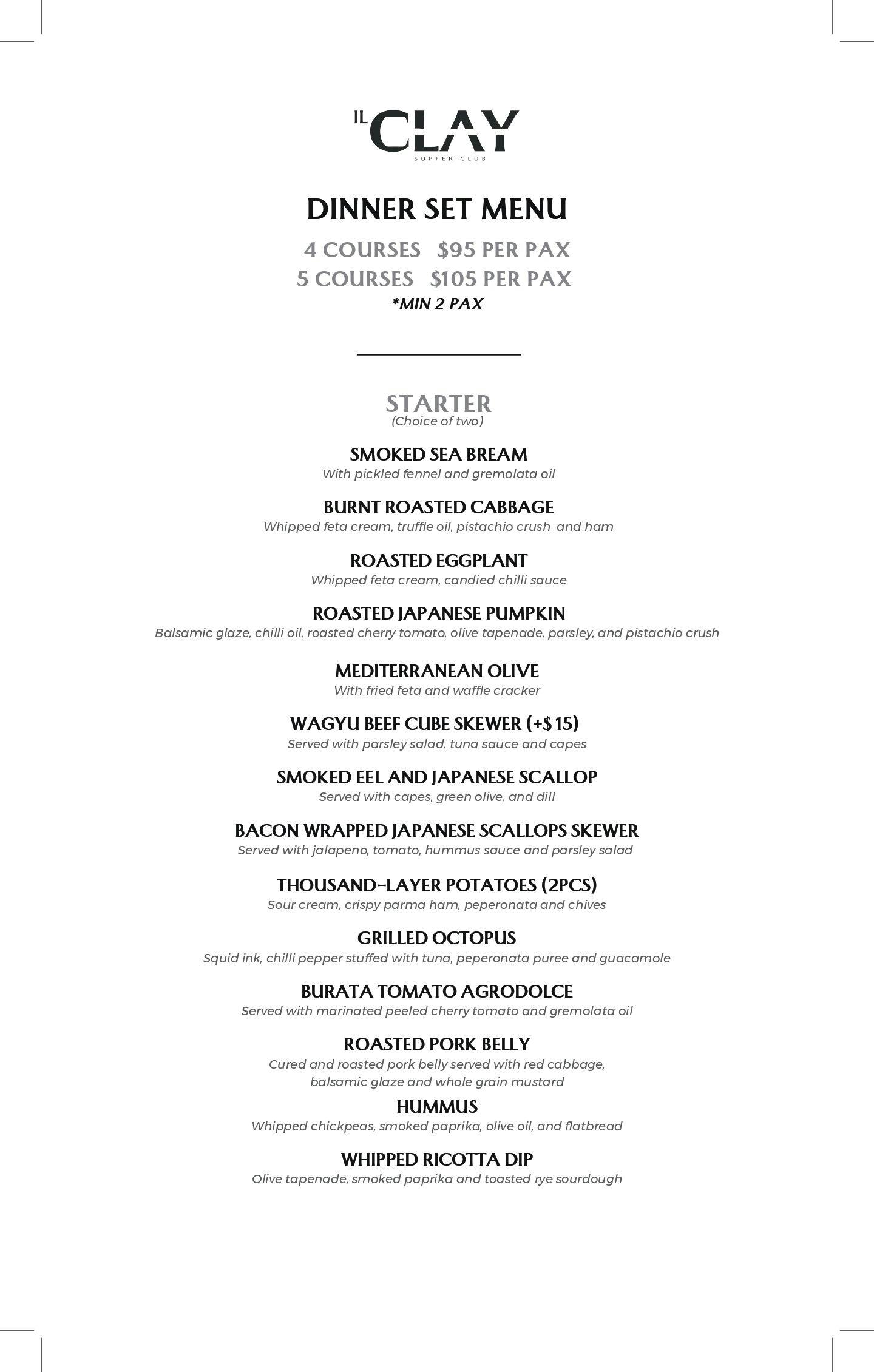 IL CLAY SUPPER CLUB | Book Now! - inline online bookings