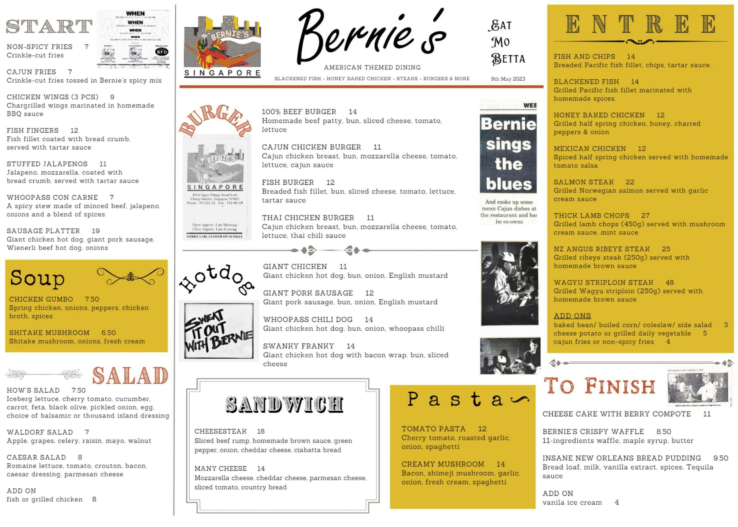 Bernie's @ Jln Riang | Book Now! - inline online bookings