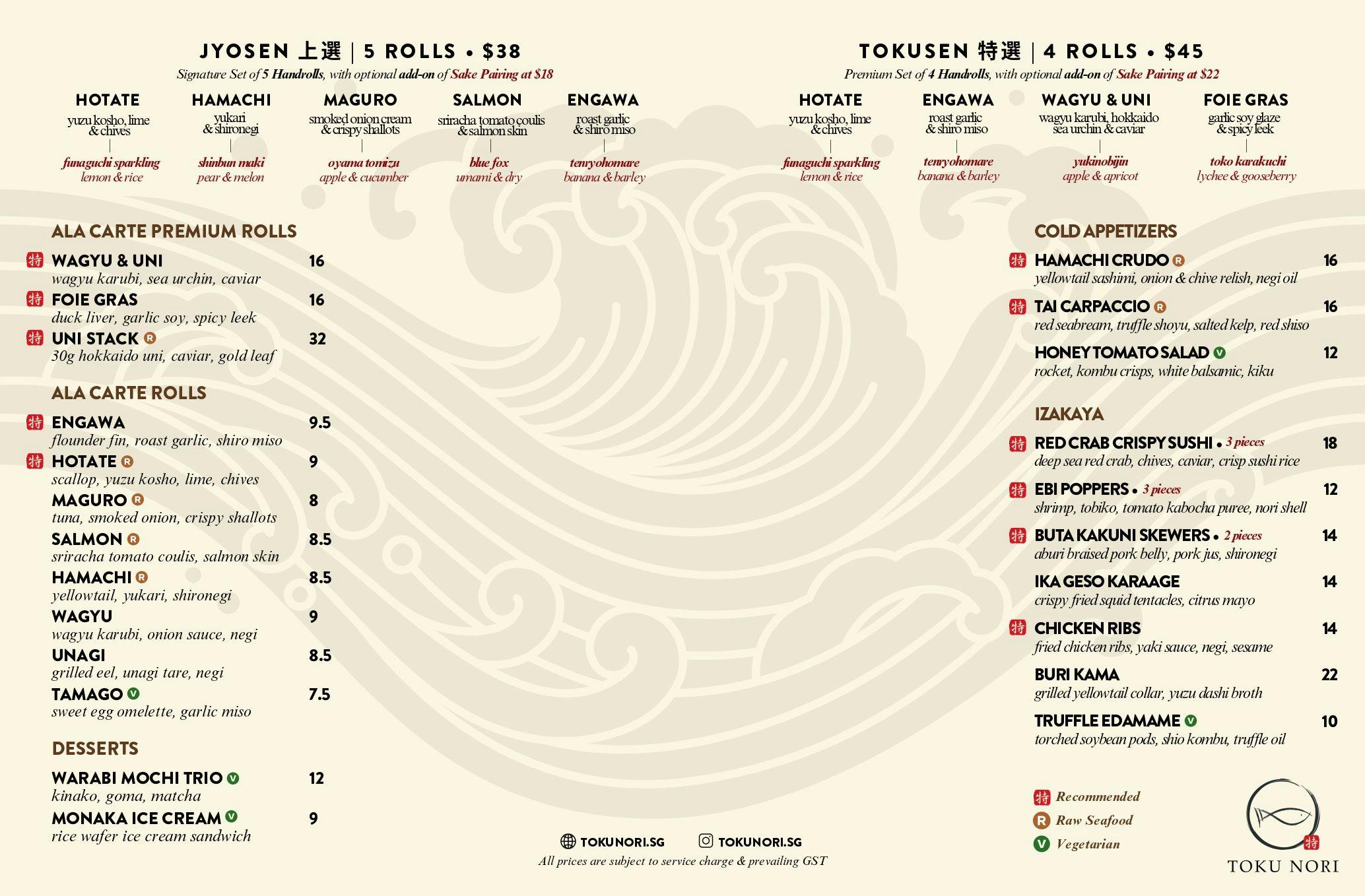 Toku Nori @ Telok Ayer | Book Now! - inline online bookings